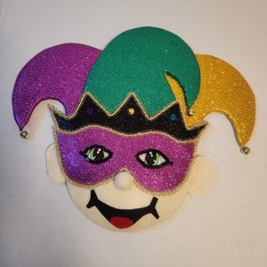 Mardi Gras Jester Wreath Attachment , Mardi Gras Party Decor, Jester ...