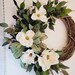 Everyday Spring Magnolia Wreath for Front Door, Spring Farmhouse Wreath ...