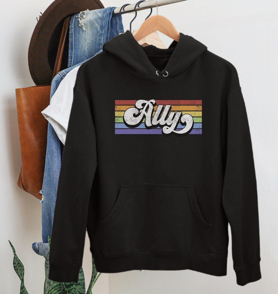 LGBTQ Ally Hoodie, Gay Rights Hooded Sweatshirt, Pride Clothing, Social ...