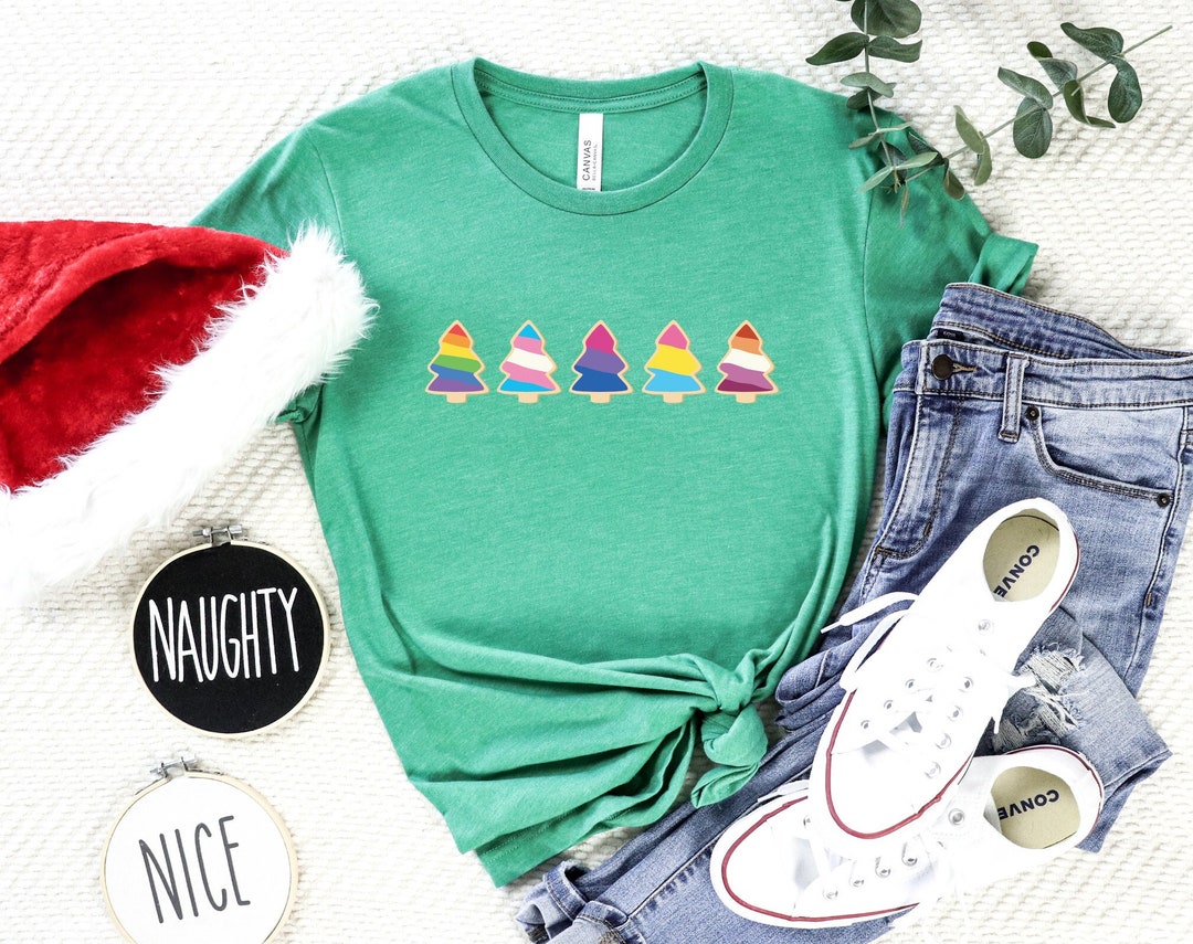 LGBTQIA+ Pride Christmas Tree Cookies Shirt, Pride Xmas Gift, Gay Pride ...