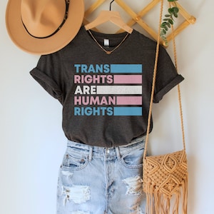 Trans Rights Are Human Rights Shirt, Protect Trans Kids Tee ...