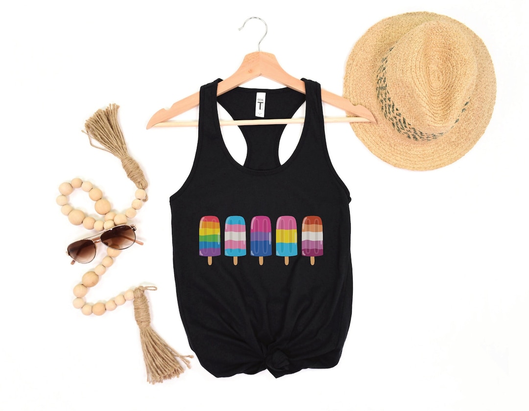 LGBTQIA+ Pride Ice Pops Tank, Pride Month Gift, Gay Pride Rainbow Top ...