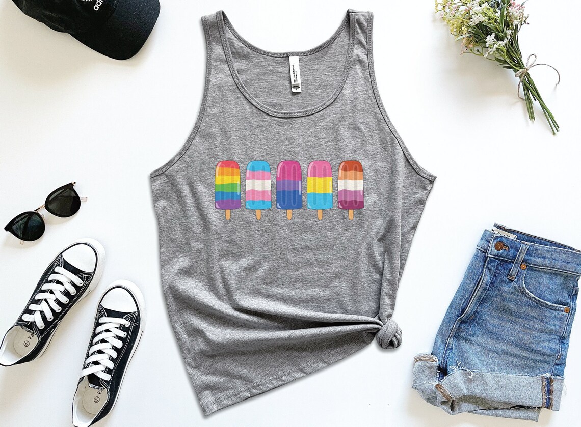 LGBTQIA Pride Ice Pops Tank Pride Month Gift Gay Pride - Etsy