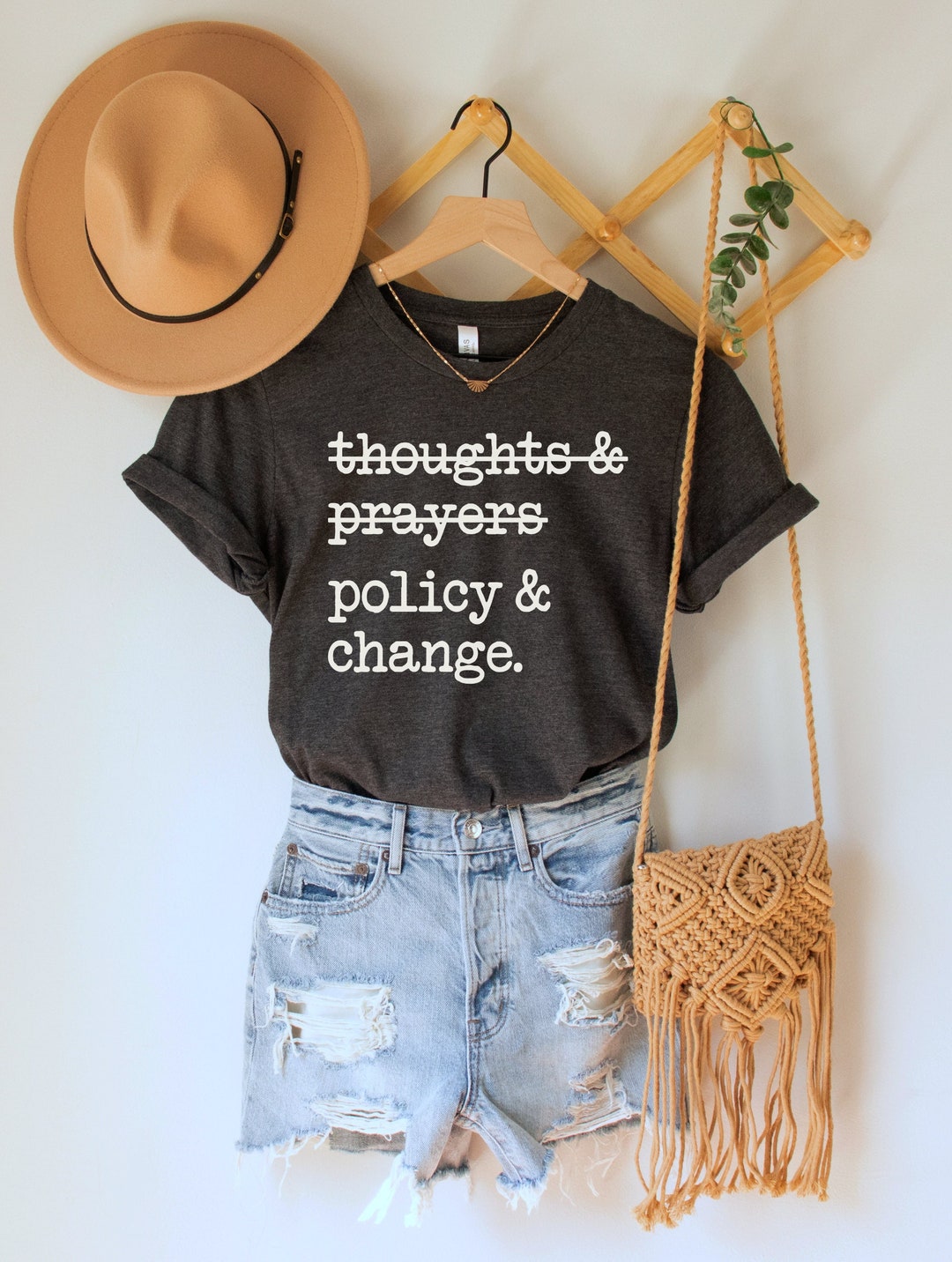 Thoughts and Prayers Policy and Change Shirt, Gun Reform T-shirt, Civil ...