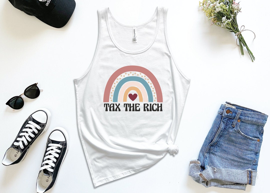 Tax the Rich Tank, Boho Rainbow Anti-capitalist Top, Democratic ...