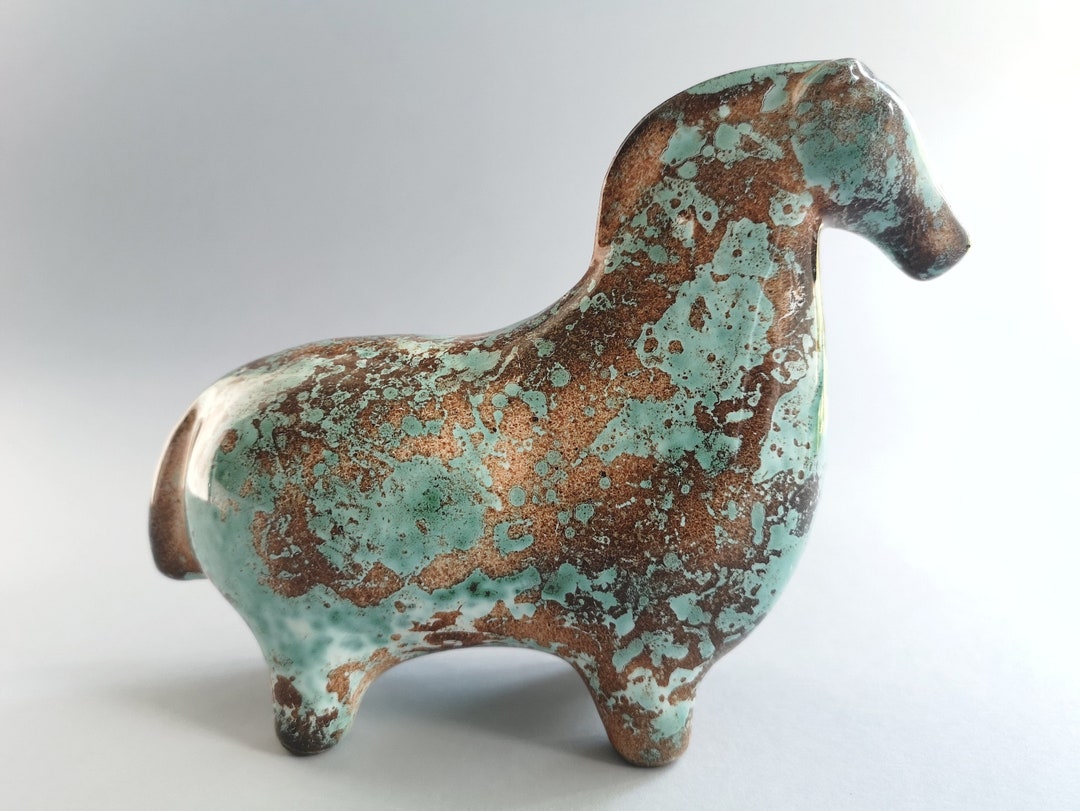 Ceramic Horse Statue, Animal Sculpture, Unique Art for Modern Interior ...