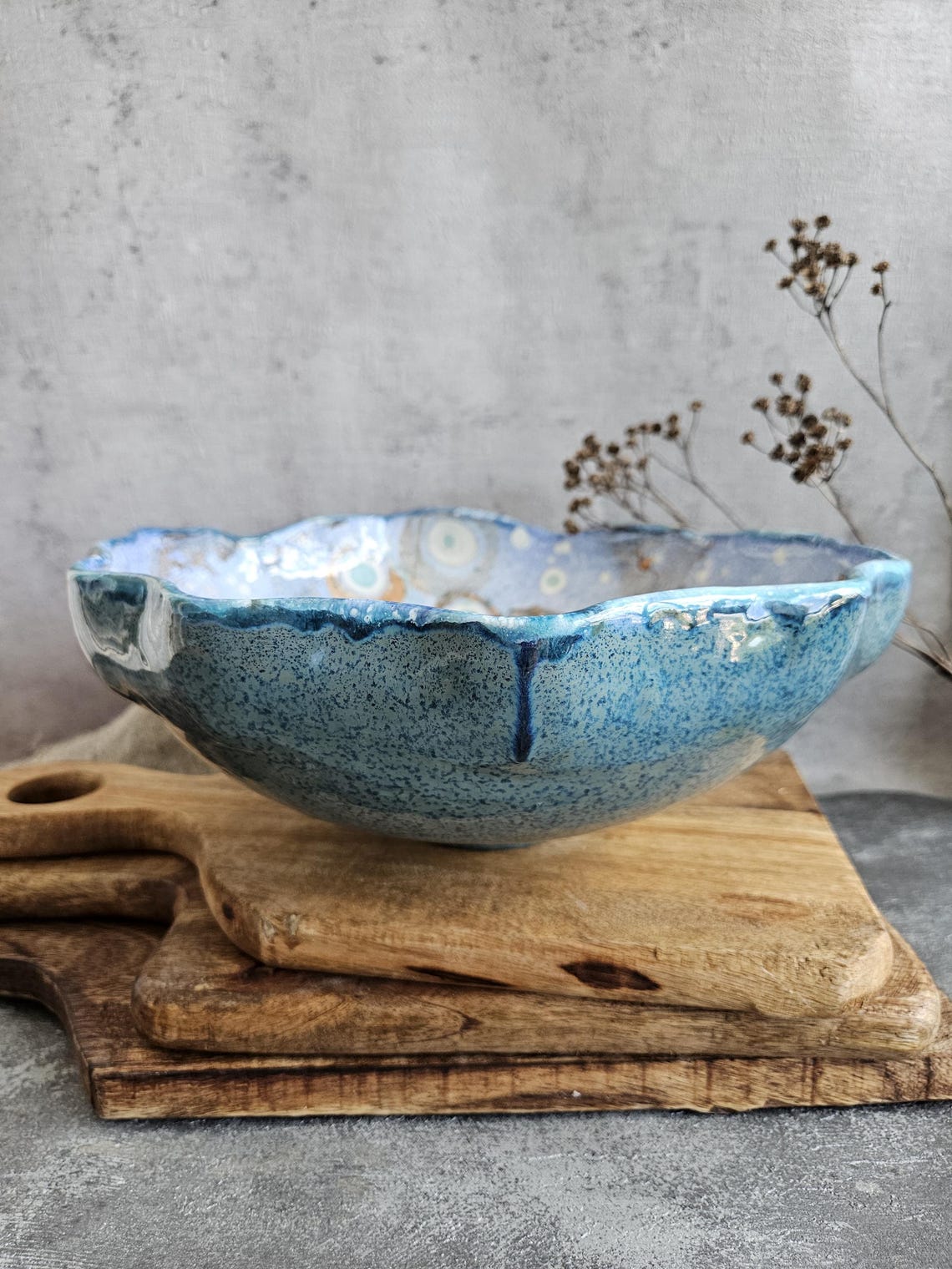 Ceramic Serving Bowl, Dining Table Centerpiece, Fine Dining Pottery - Etsy