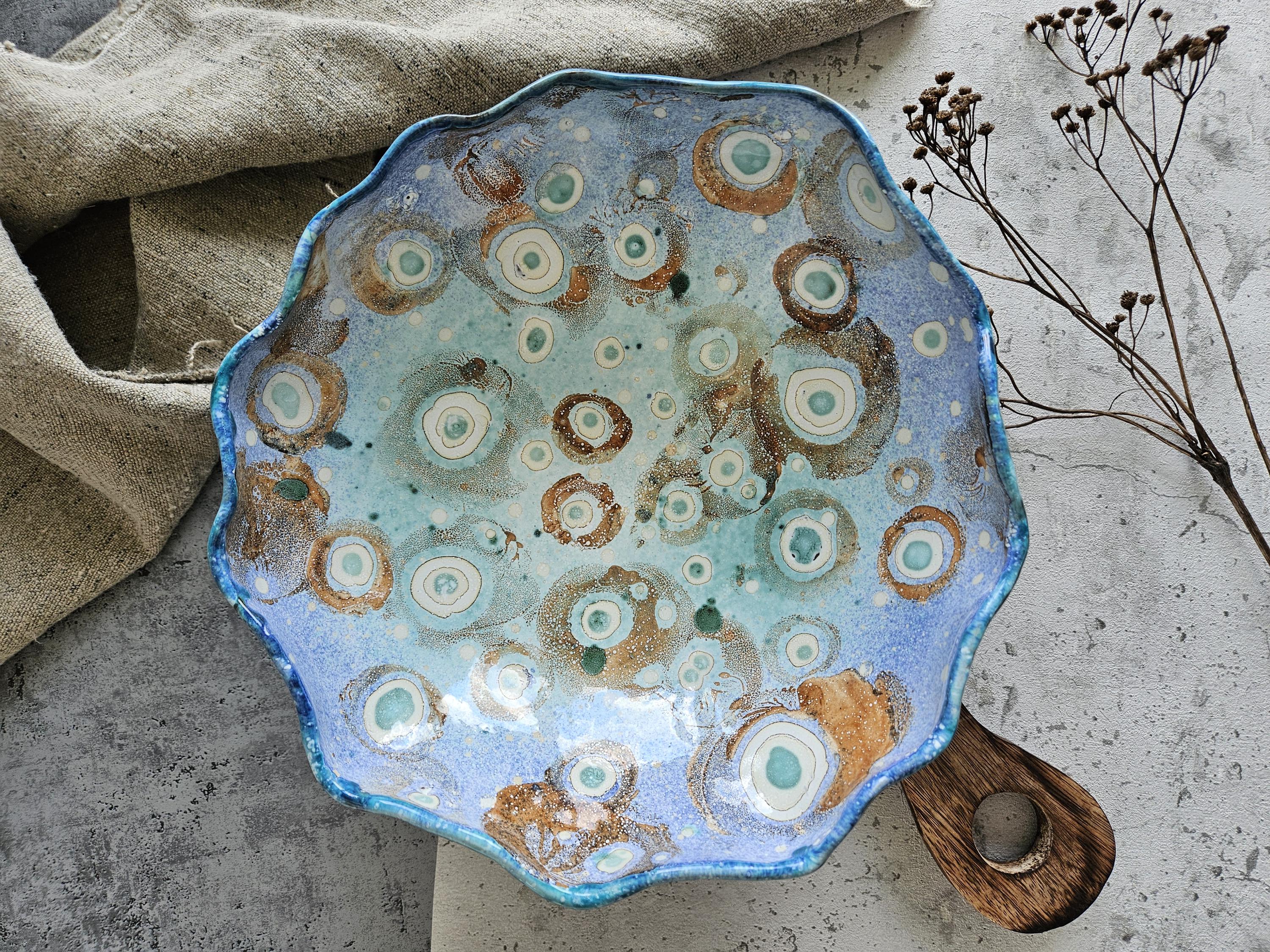 Ceramic Serving Bowl, Dining Table Centerpiece, Fine Dining Pottery - Etsy