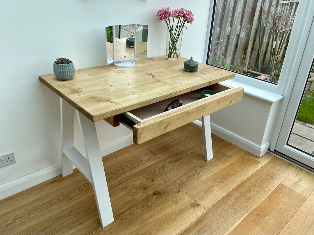 Dressing Table With Drawer Storage Mounted on Steel X-frame, A-frame ...