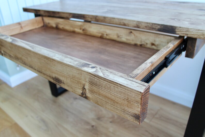 Desk With Drawer Storage Mounted on A-frame Legs All Handmade - Etsy