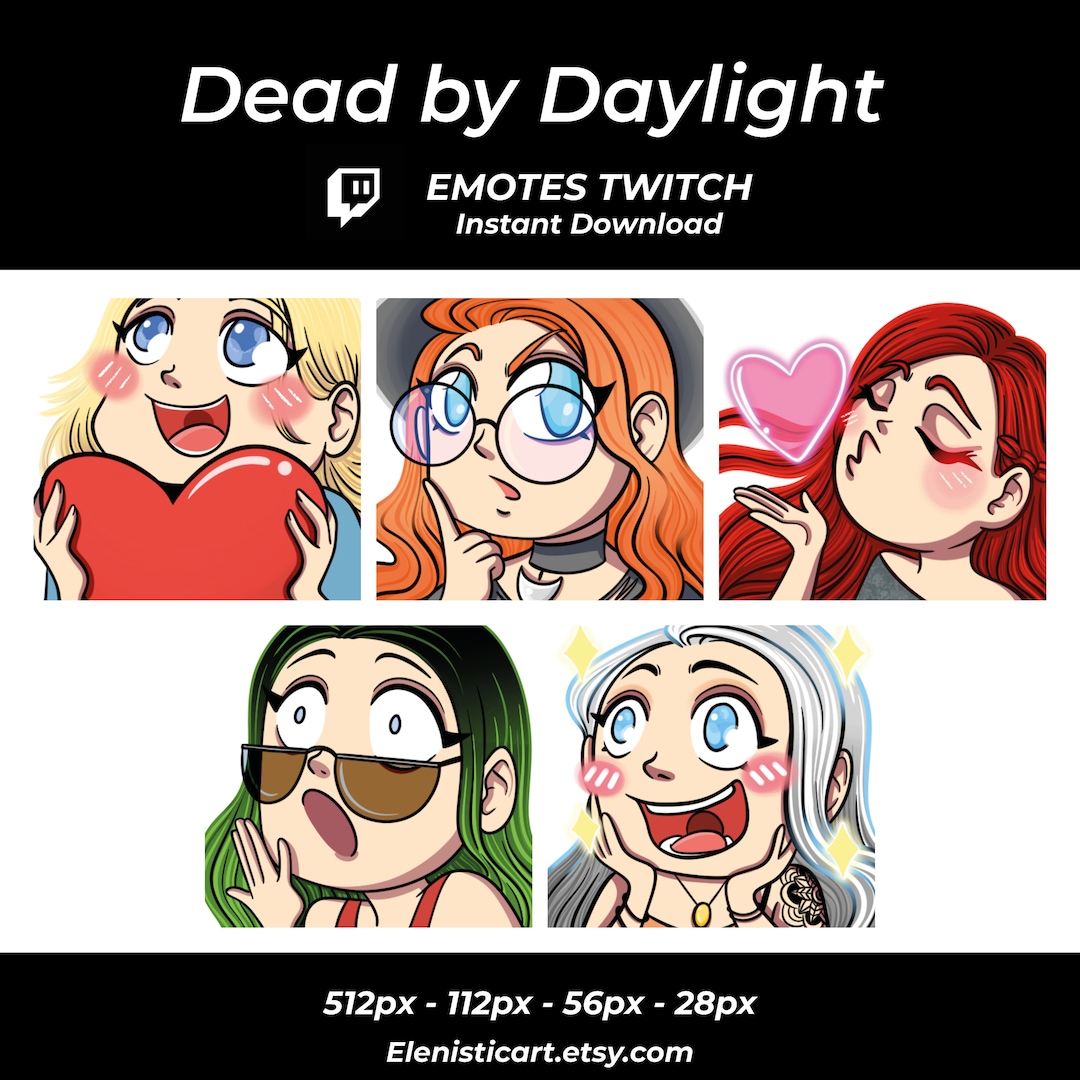 Twitch Emotes Dead by Daylight, Girls Pack - Etsy