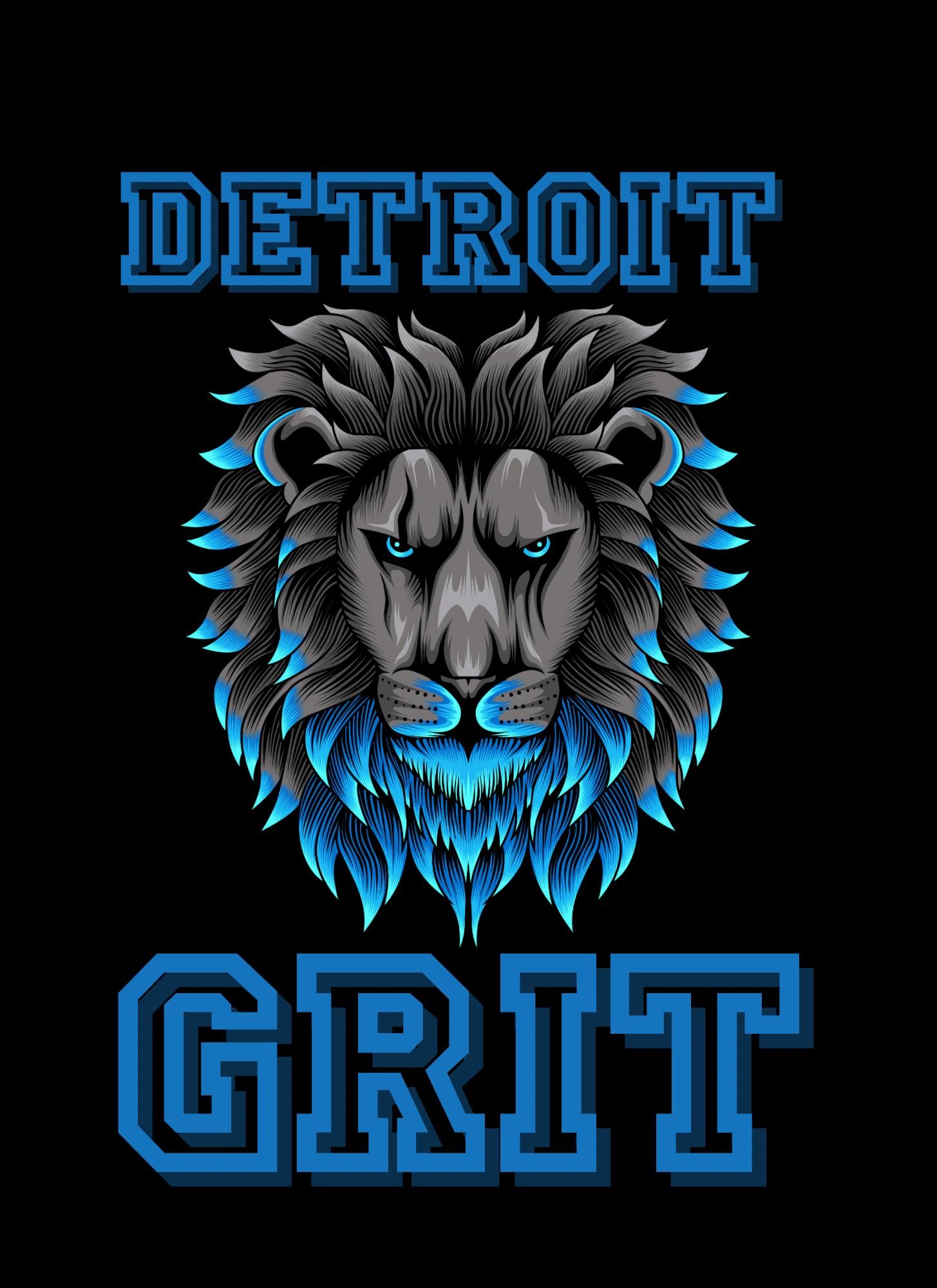 Detroit Grit Lion PNG - Etsy