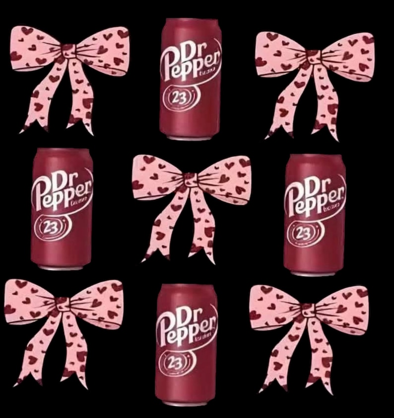 Dr Pepper Bows - Etsy