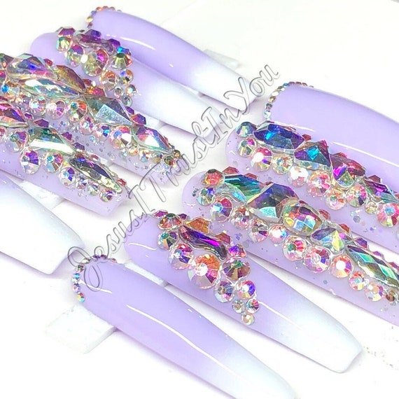 SPARKLE Beautiful Gel Press on Nails - Etsy