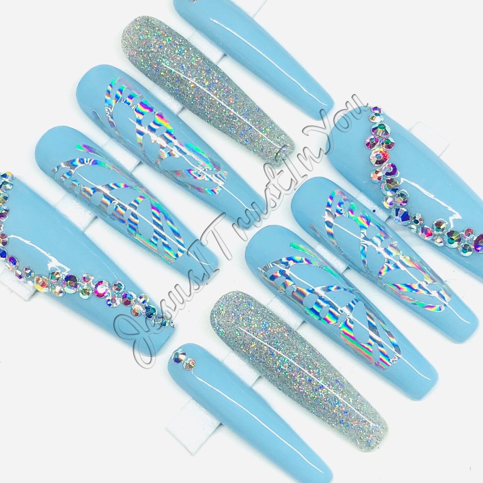 FATIMA - XXL Ballerina Gel Press on Nails| Reusable Nails | Long Nails ...