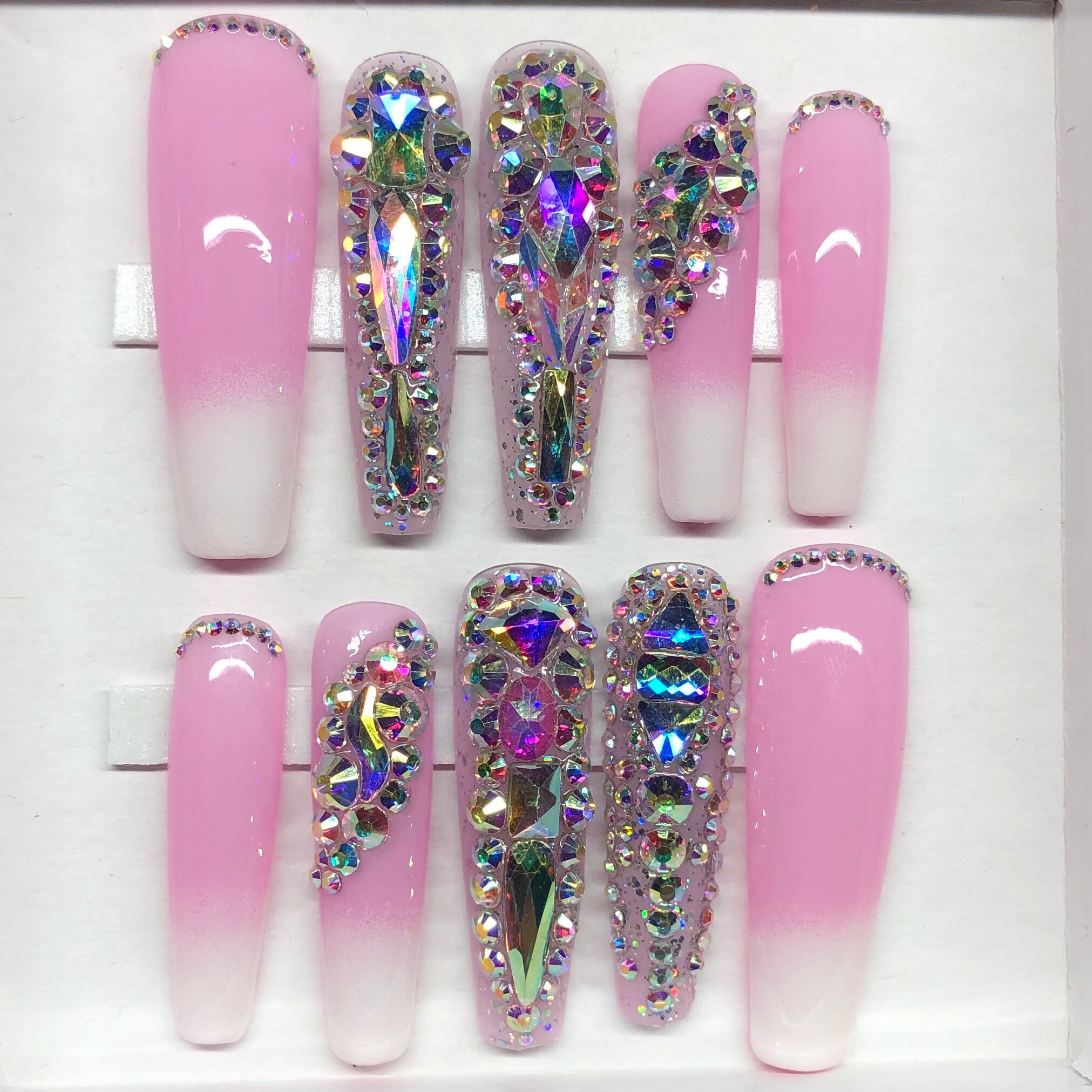 Sparkle - Xxl Ballerina - Press on Nails| Reusable Nails | Long Nails ...