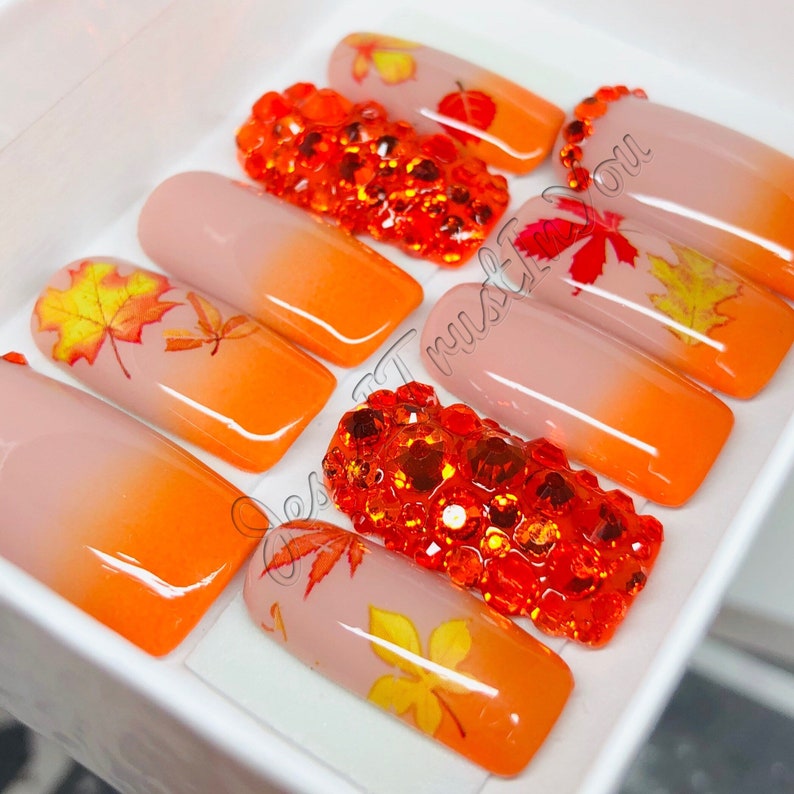 HUMBLE FALL Gel Polish Press on Nails - Etsy