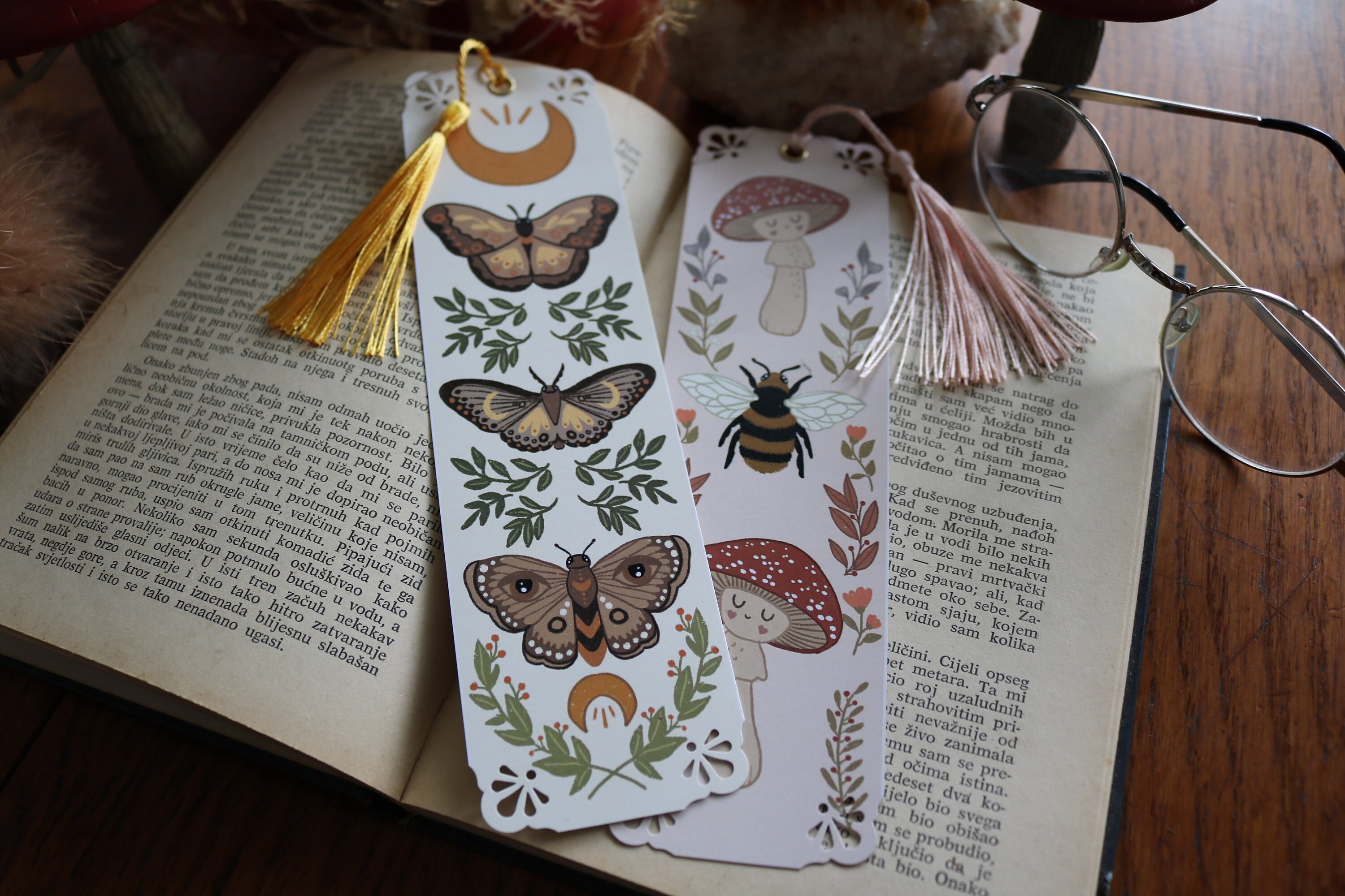 Bookmark Set of 2-illustrated - Etsy