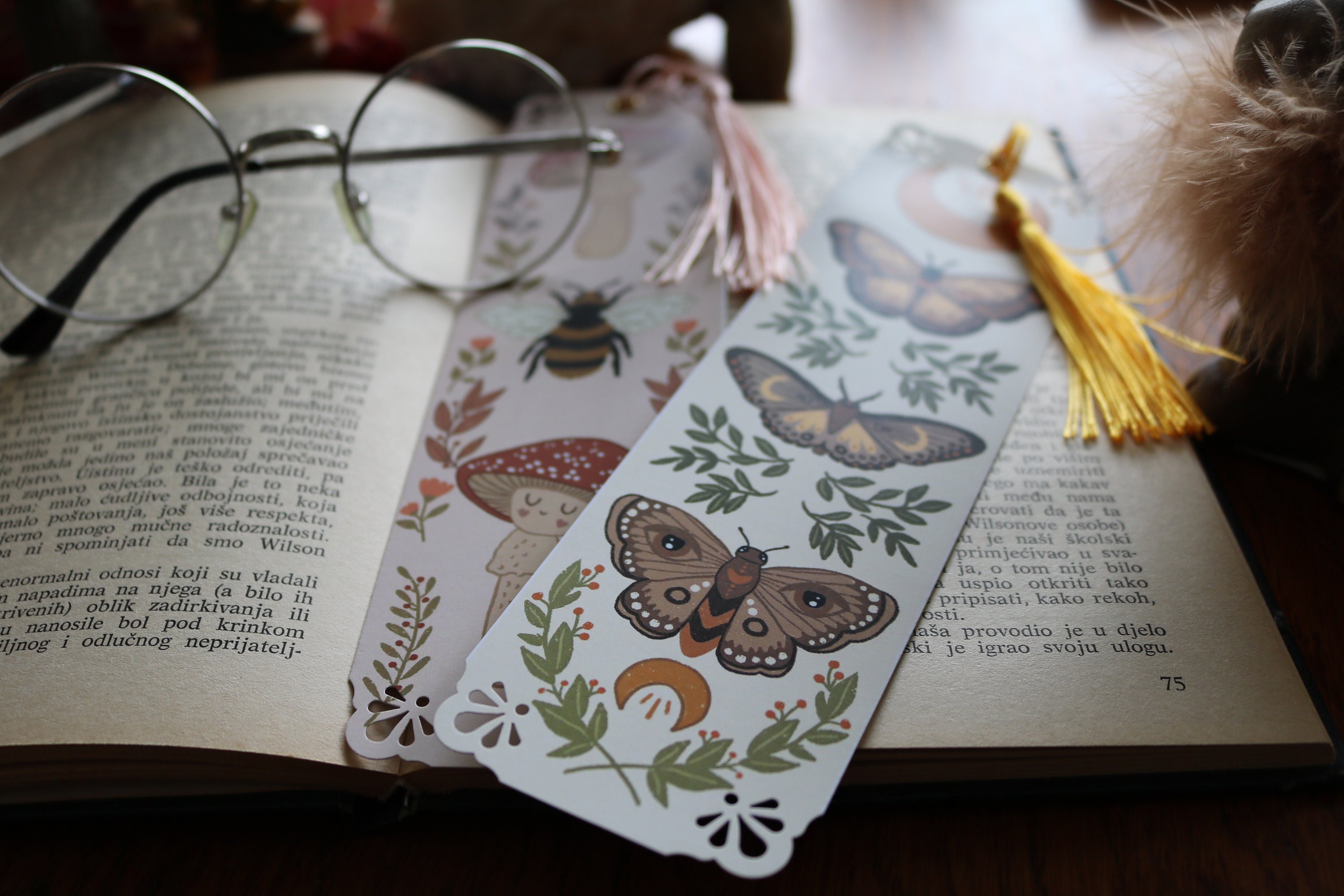 Bookmark Set of 2-illustrated - Etsy