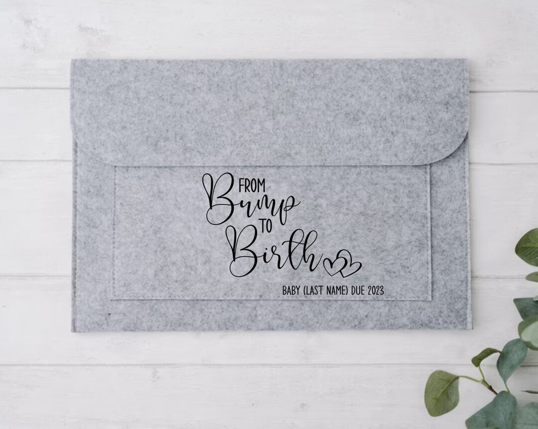 Pregnancy Notes Felt Folder Hospital Maternity Organiser Bag Mum to Be ...