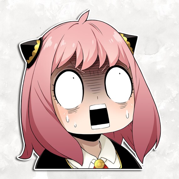 Anya Shocked Face Sticker Waterproof Stickers Paper Vinyl - Etsy