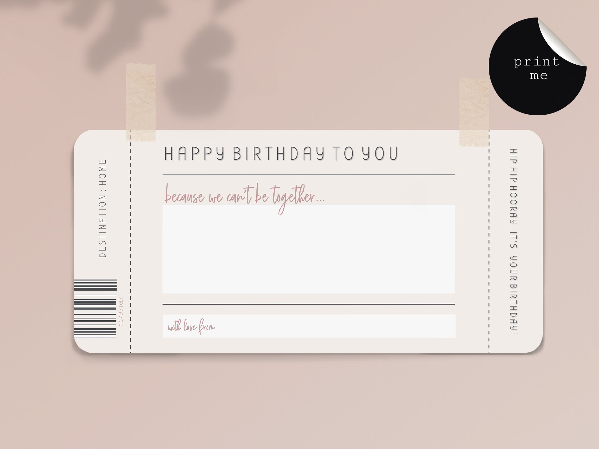 Descarga de cupón de cumpleaños | Etsy