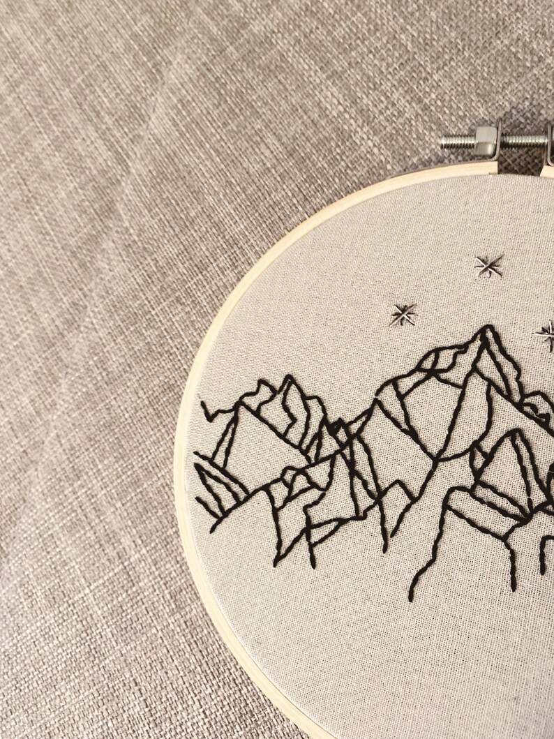 Mountains of Velaris Acotar Bookish Hand Embroidery Hoop | Etsy