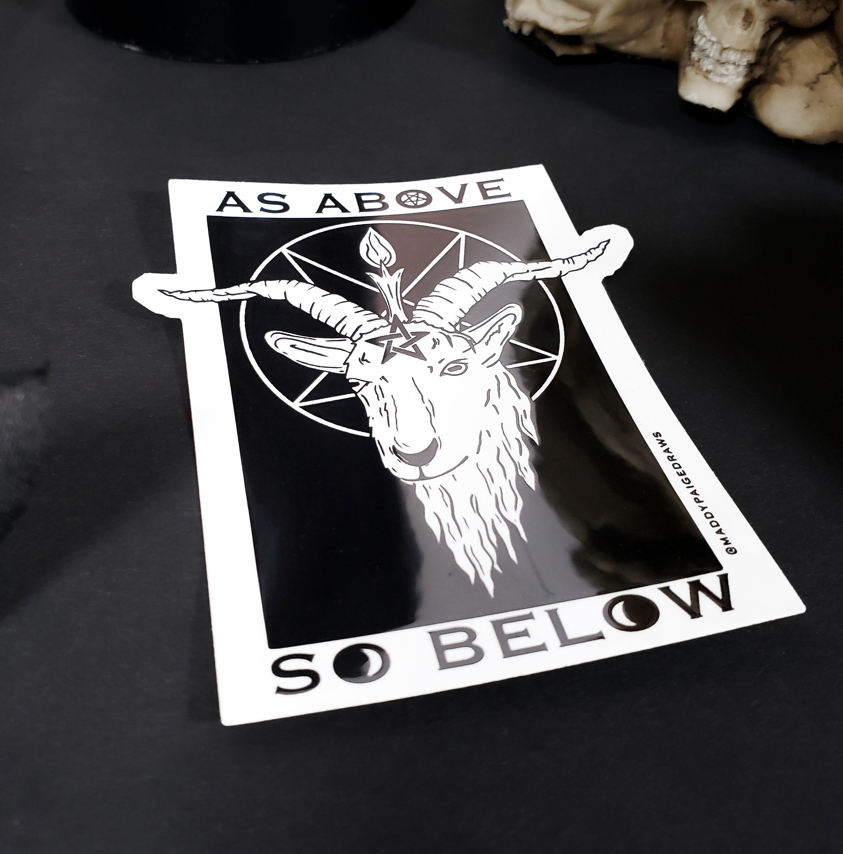 Baphomet Vinyl Sticker Handmade - Etsy
