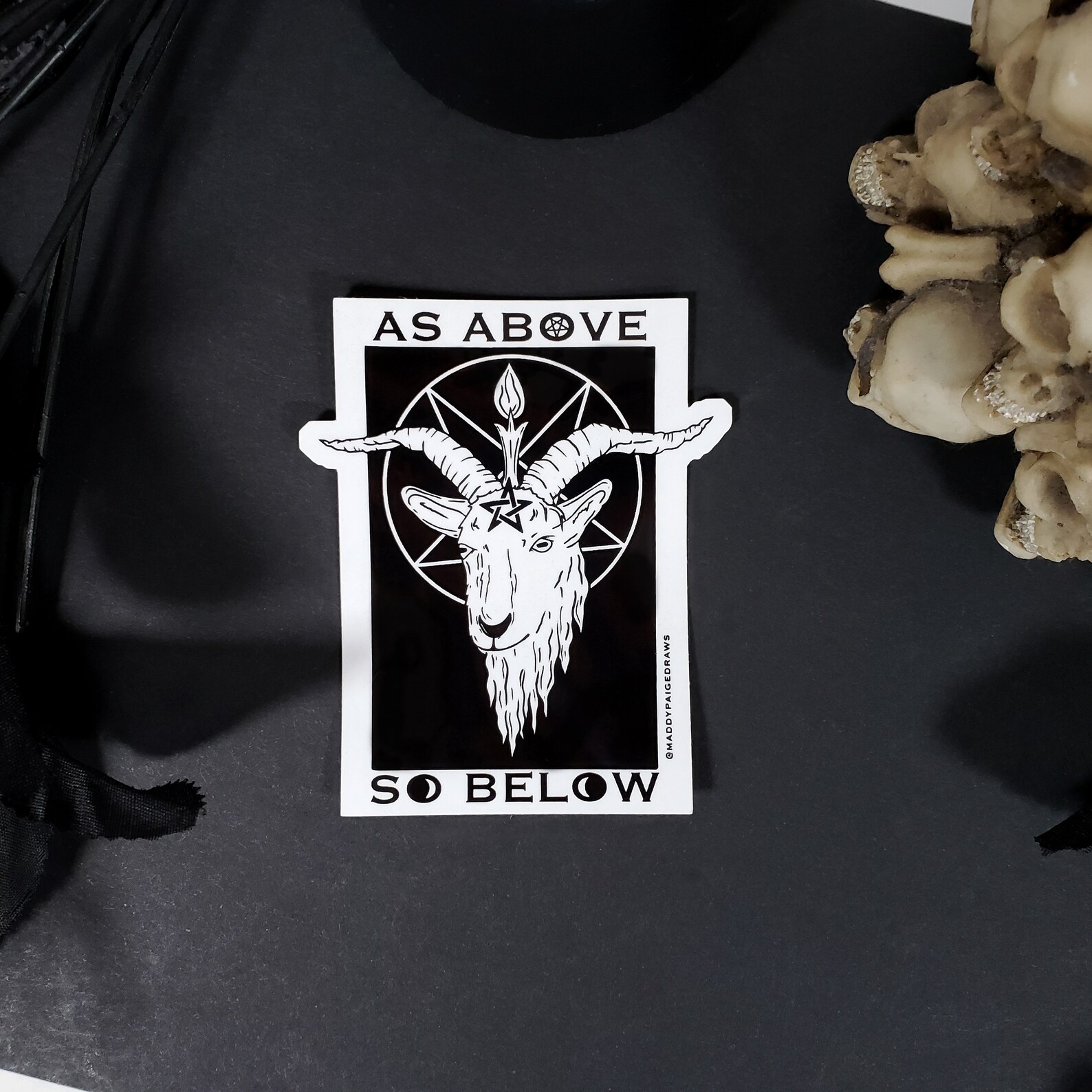 Baphomet Vinyl Sticker Handmade - Etsy