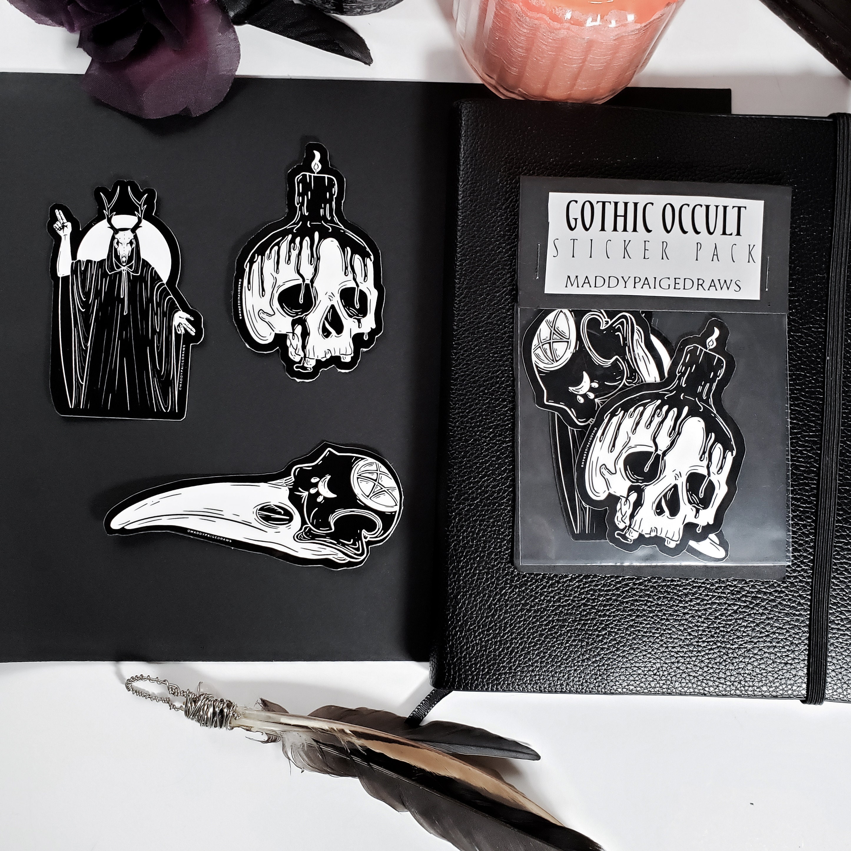 Gothic Sticker Pack Handmade - Etsy