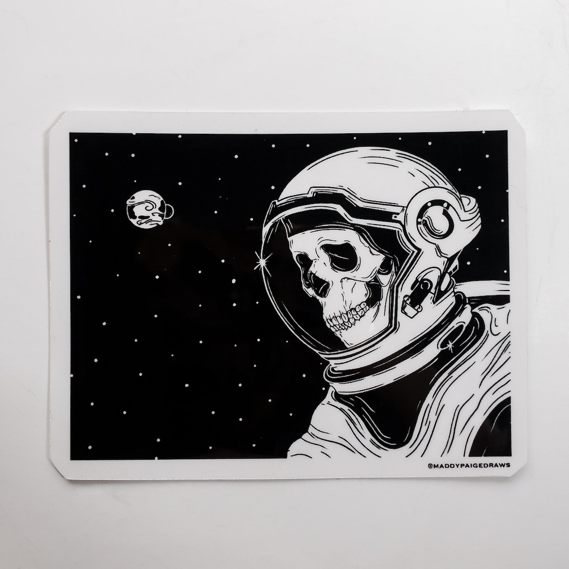 Gothic Astronaut Vinyl Sticker Handmade - Etsy