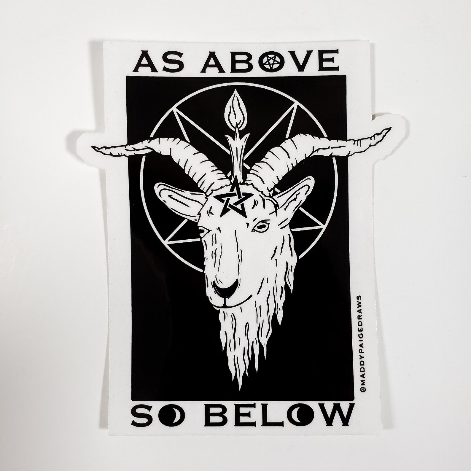 Baphomet Vinyl Sticker Handmade - Etsy