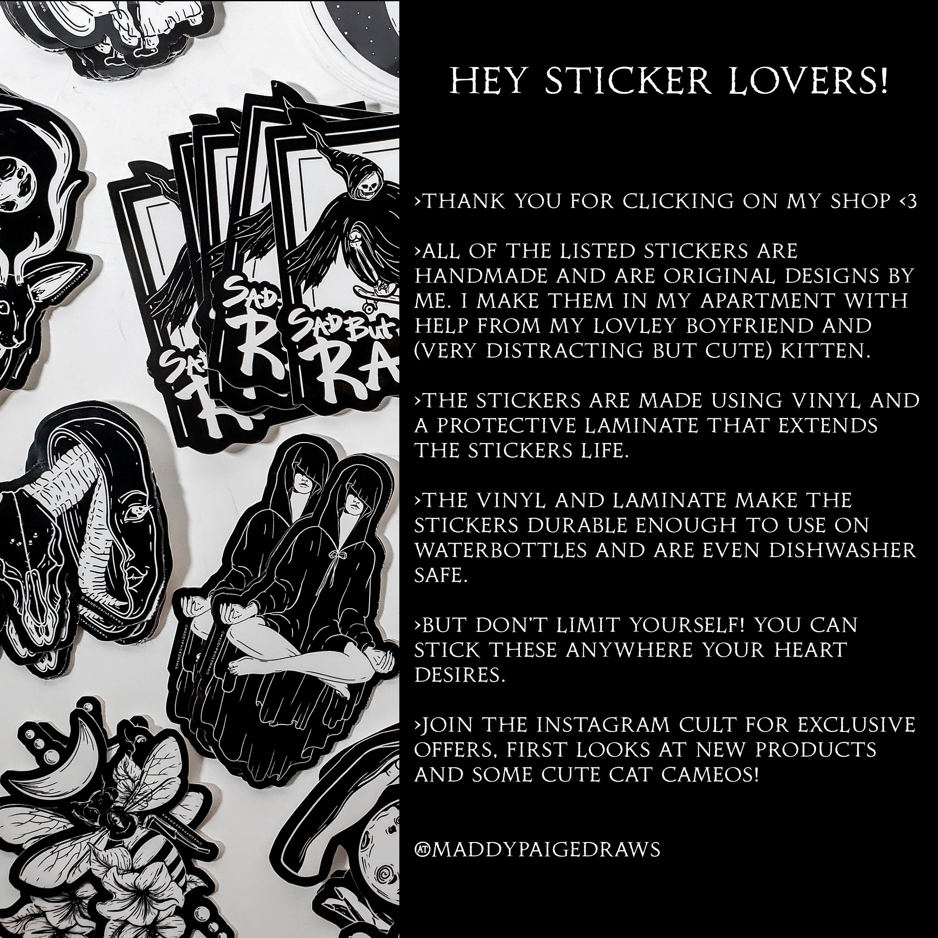 Grunge Devil Girl Vinyl Sticker - Etsy