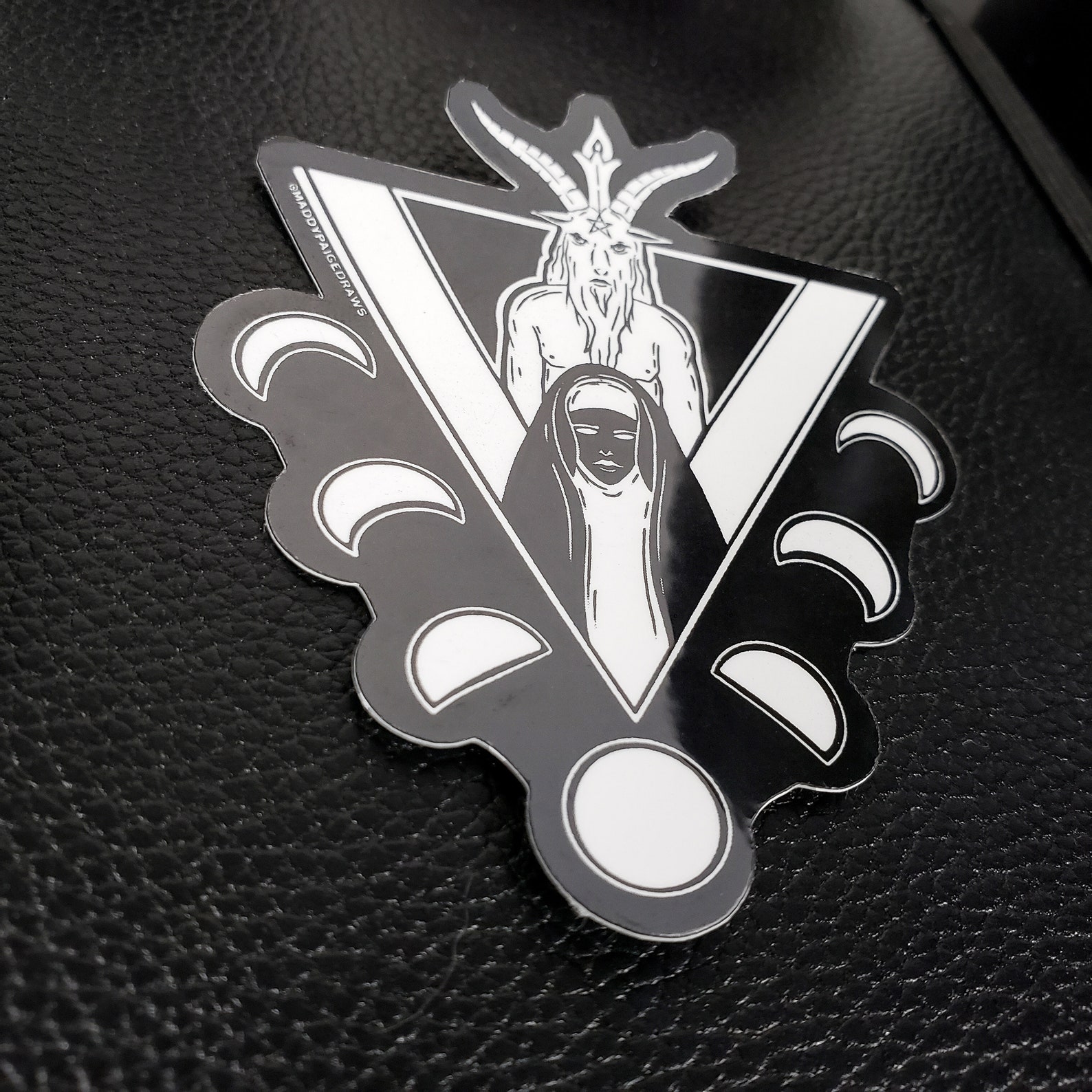 Occult Baphomet Vinyl Sticker Handmade - Etsy