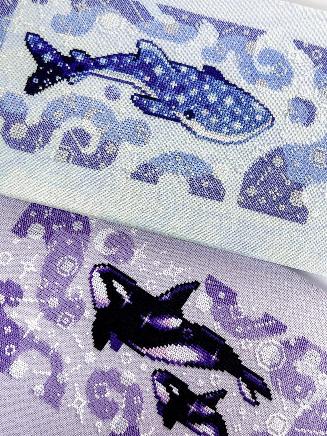 Celestial Whale Shark Cross Stitch Pattern - Cute Ocean Xstitch - Space ...