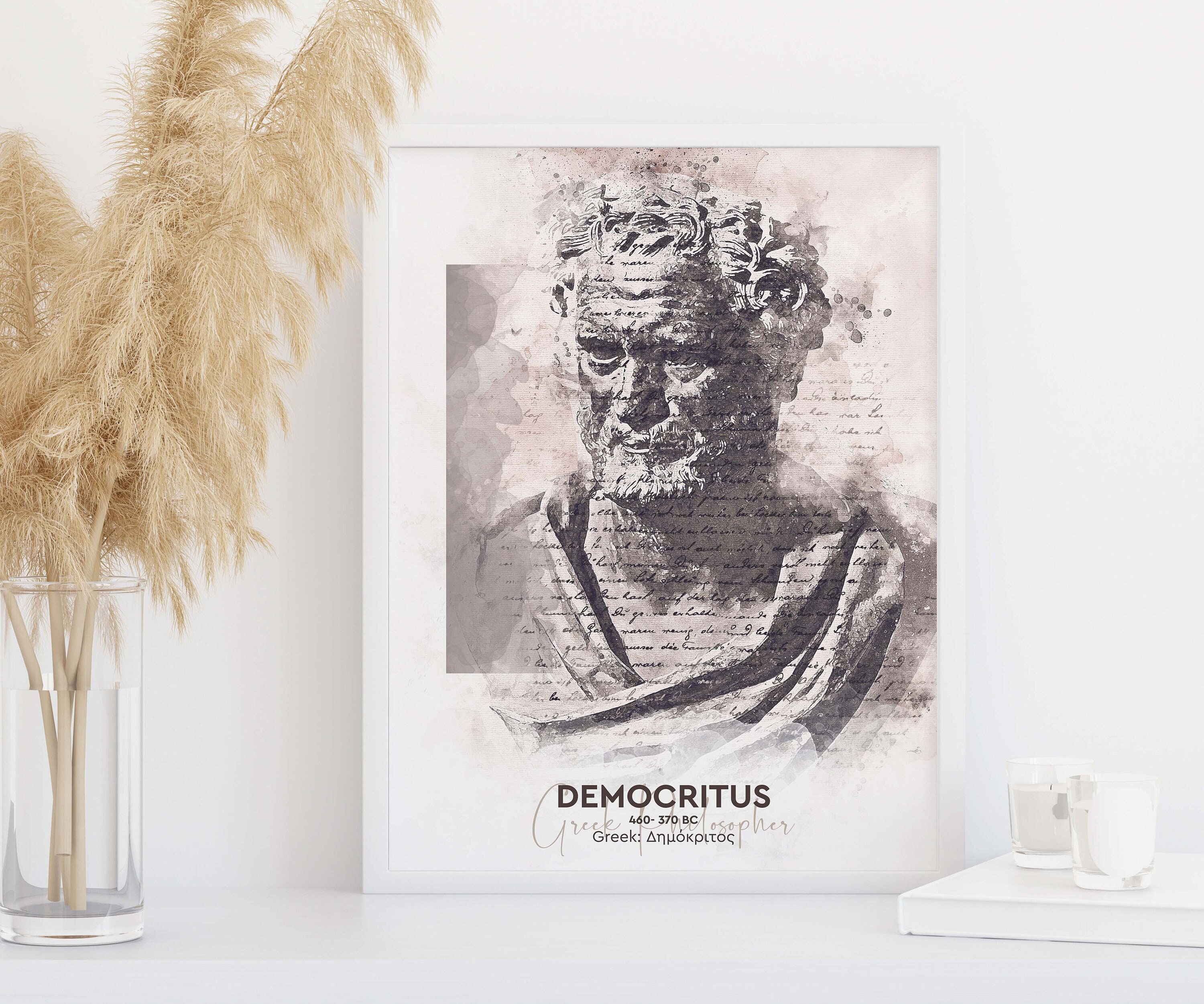 Greek Philosopher Democritus Printable Wall Art Greek | Etsy