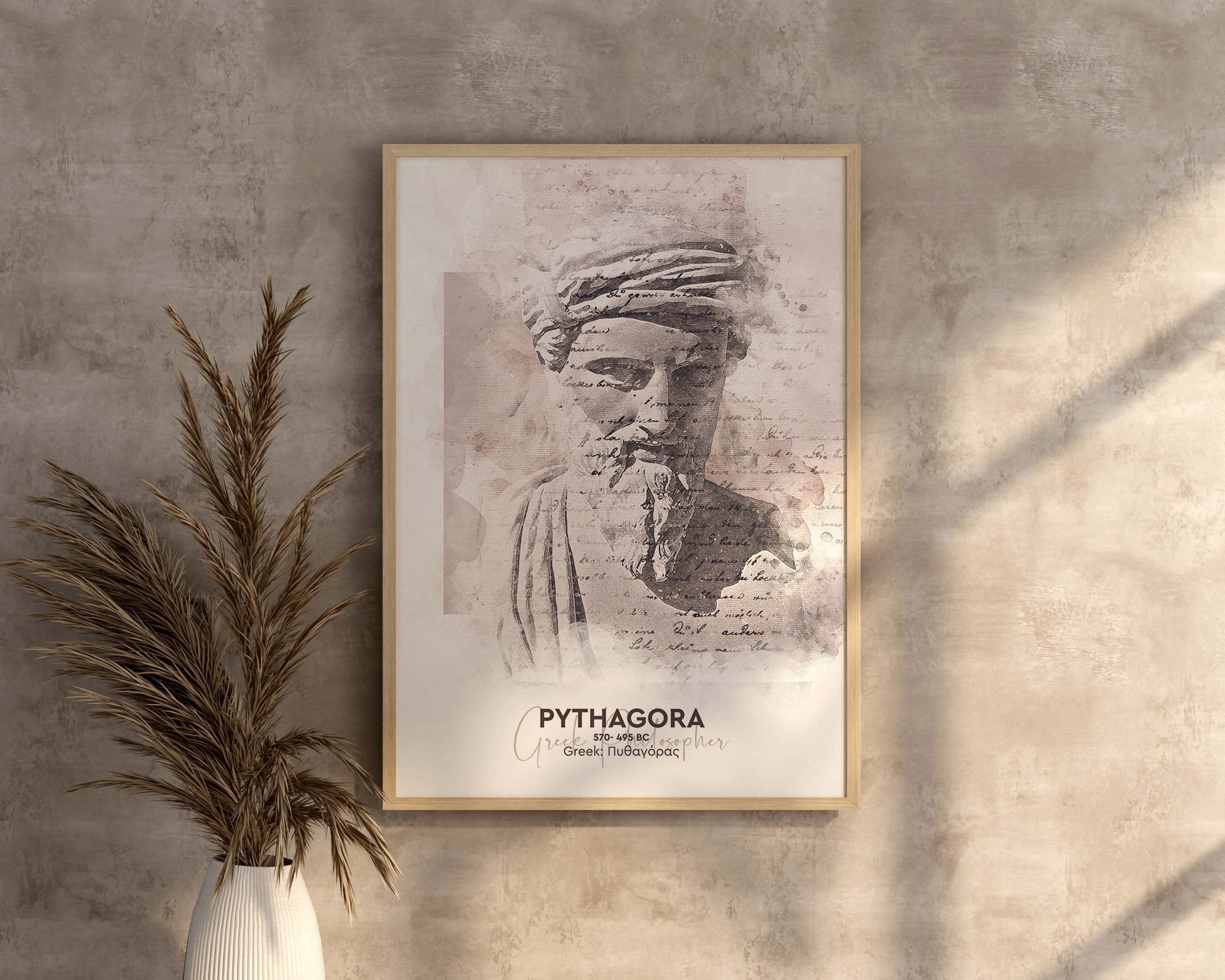 Greek Philosopher Pythagoras Printable Wall Art Greek - Etsy