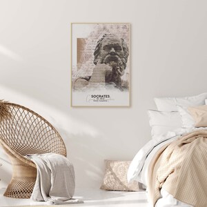 Greek Philosopher Socrates, Printable Wall Art, Greek Philosophy Poster ...