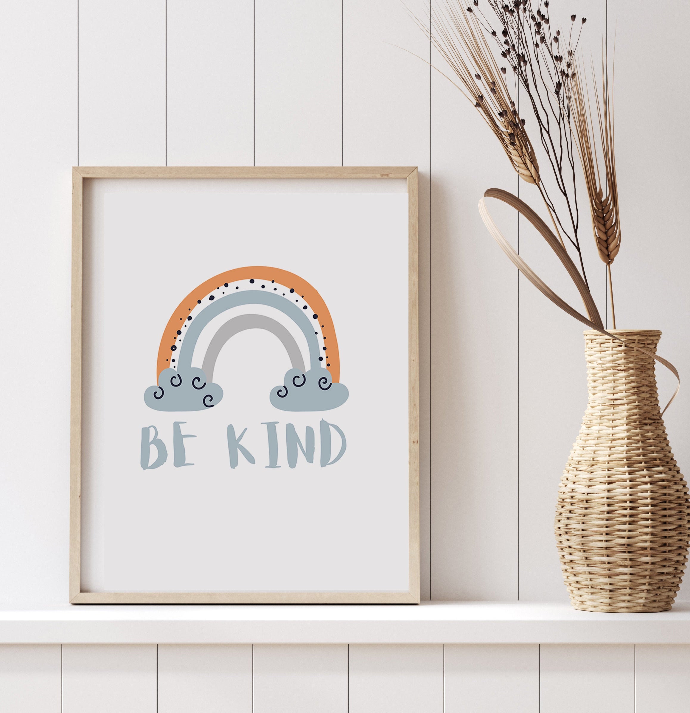 Be Kind Rainbow Wall Art Rainbow Nursery Decor Printable - Etsy UK