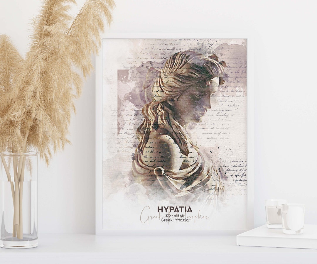 Greek Philosopher Hypatia, Printable Wall Art Greek Philosophy Poster ...