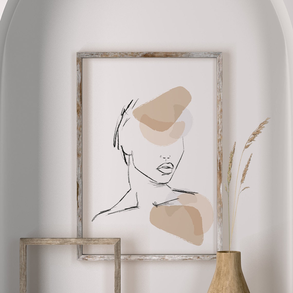 Female Figure Sketch Printable Line Art Minimal Woman - Etsy