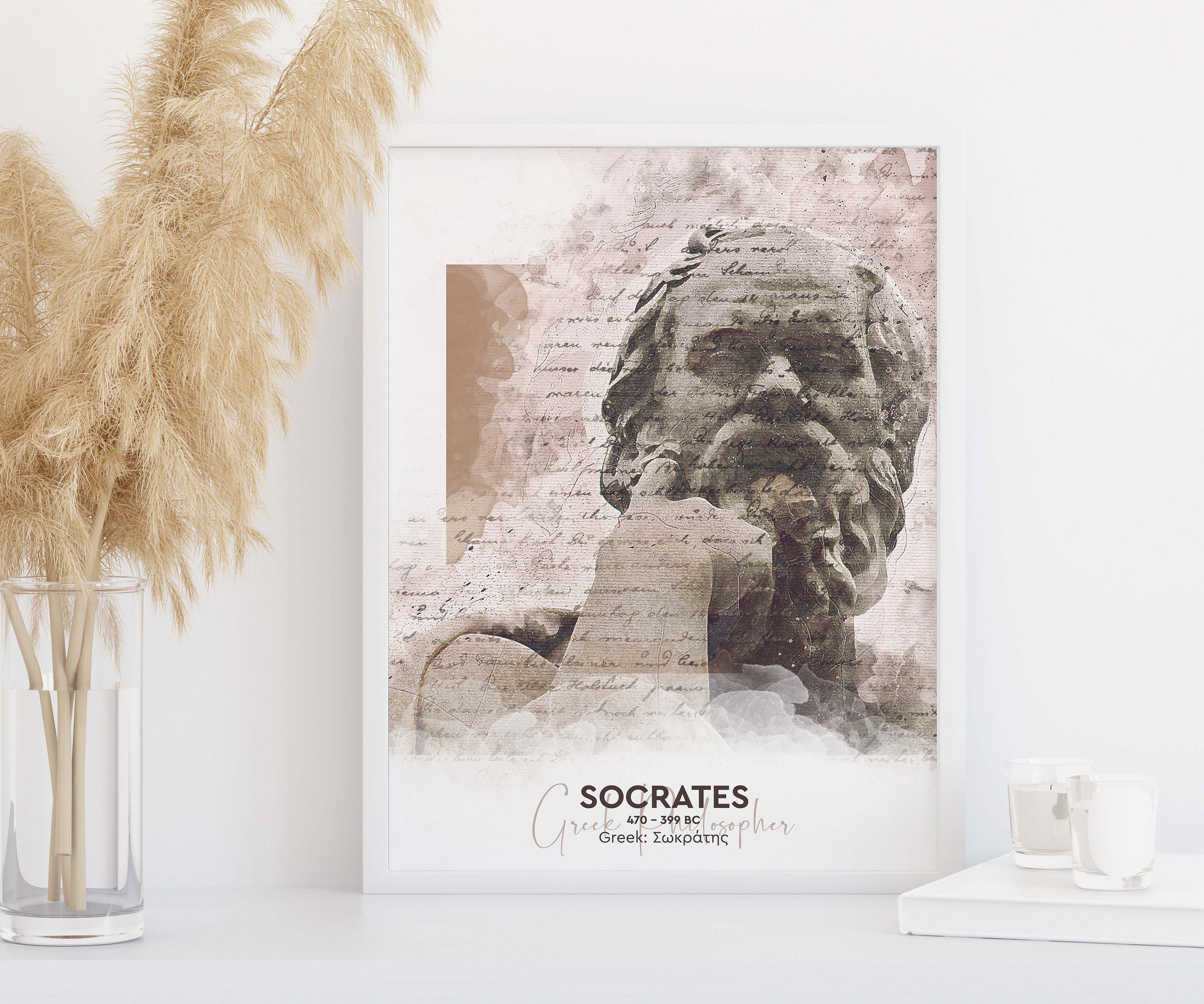 Greek Philosopher Socrates Printable Wall Art Greek | Etsy