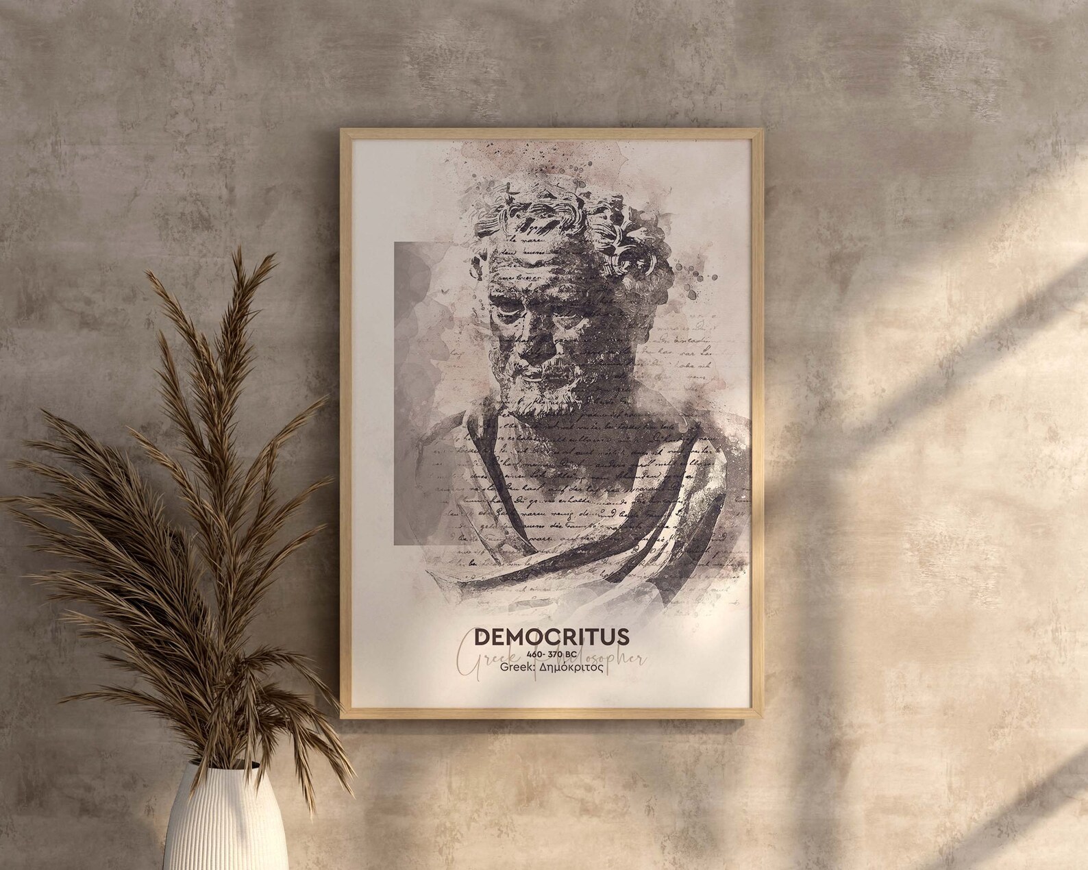 Greek Philosopher Democritus, Printable Wall Art Greek Philosophy ...