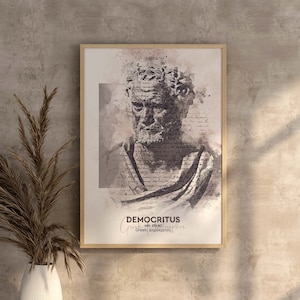 Greek Philosopher Democritus, Printable Wall Art Greek Philosophy ...