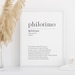 Greek Word Definition Philotimo Definition Printable Wall - Etsy