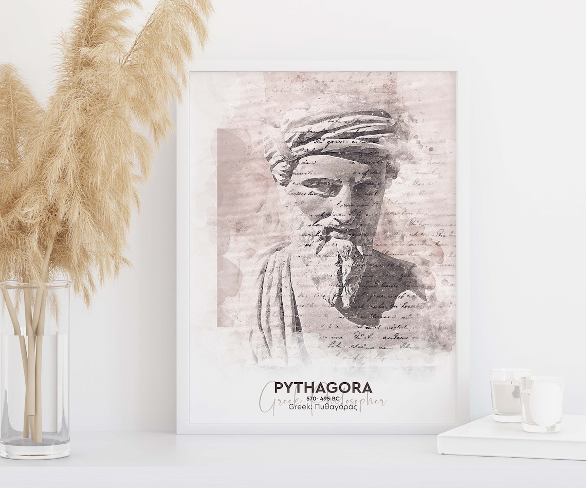Greek Philosopher Pythagoras Printable Wall Art Greek - Etsy