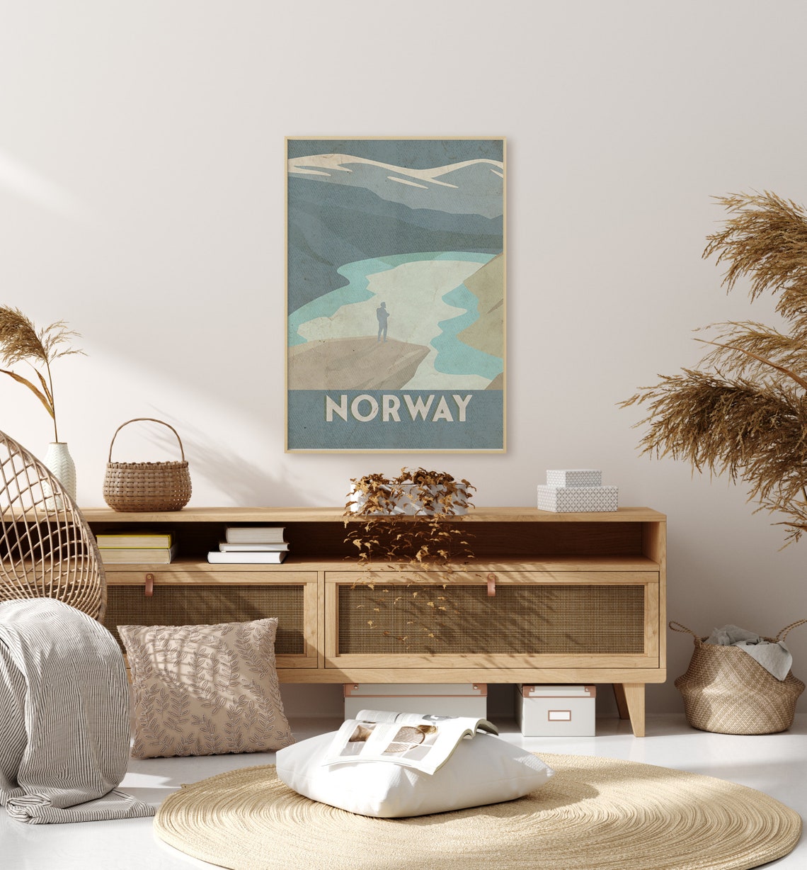 Norway Poster Printable Wall Art Travel Poster Digital | Etsy
