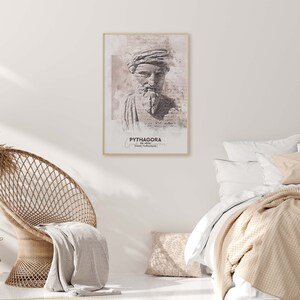 Greek Philosopher Pythagoras, Printable Wall Art, Greek Philosophy ...