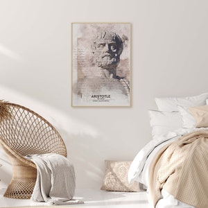 Greek Philosopher Aristotle, Printable Wall Art, Greek Philosophy ...