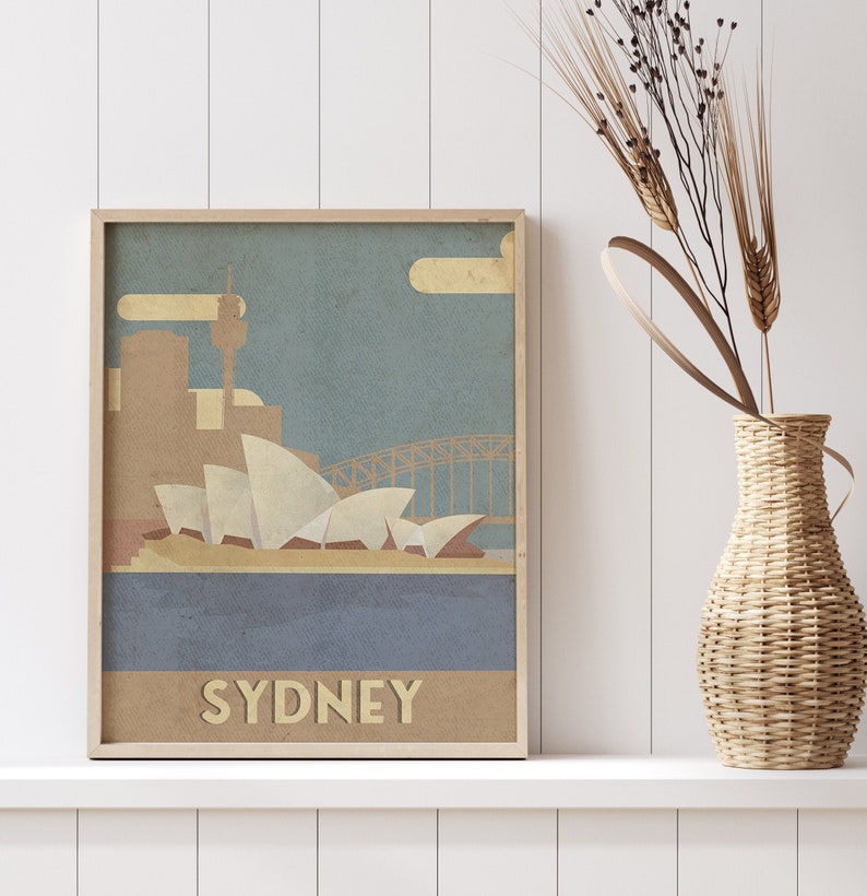 Sydney Poster Printable Wall Art Travel Poster Digital | Etsy